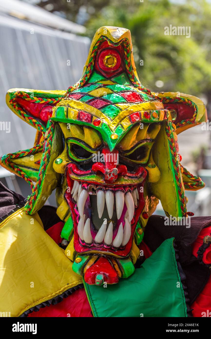 Devil mask costume for the La Vega Carnival in the Dominican Republic ...