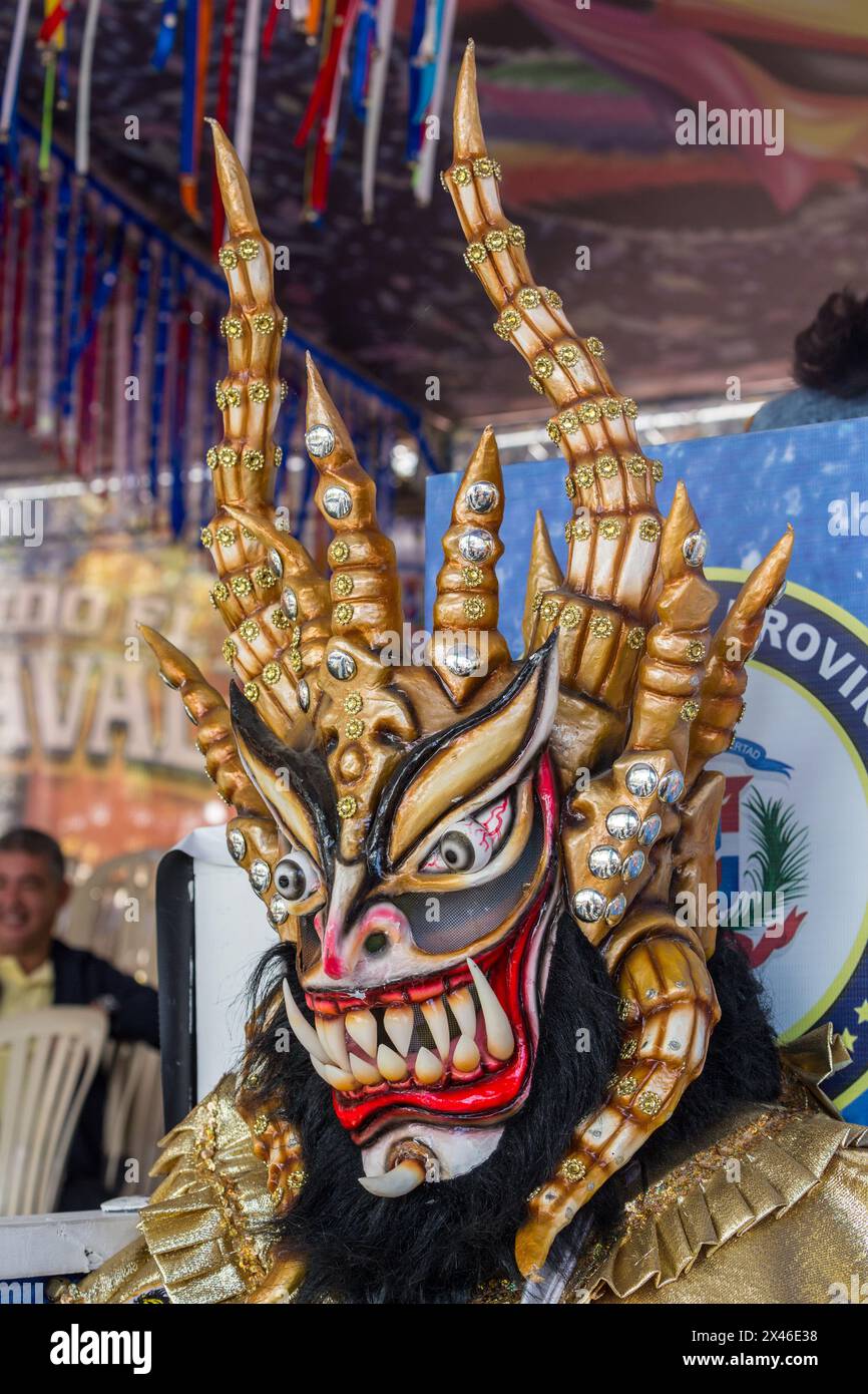 The Limping Devil or Diablo Cojuelo costume on a display the La Vega ...