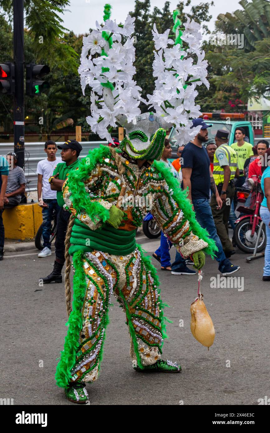 A Lechone costume from Santiago with a duck bill mask and horns in the ...