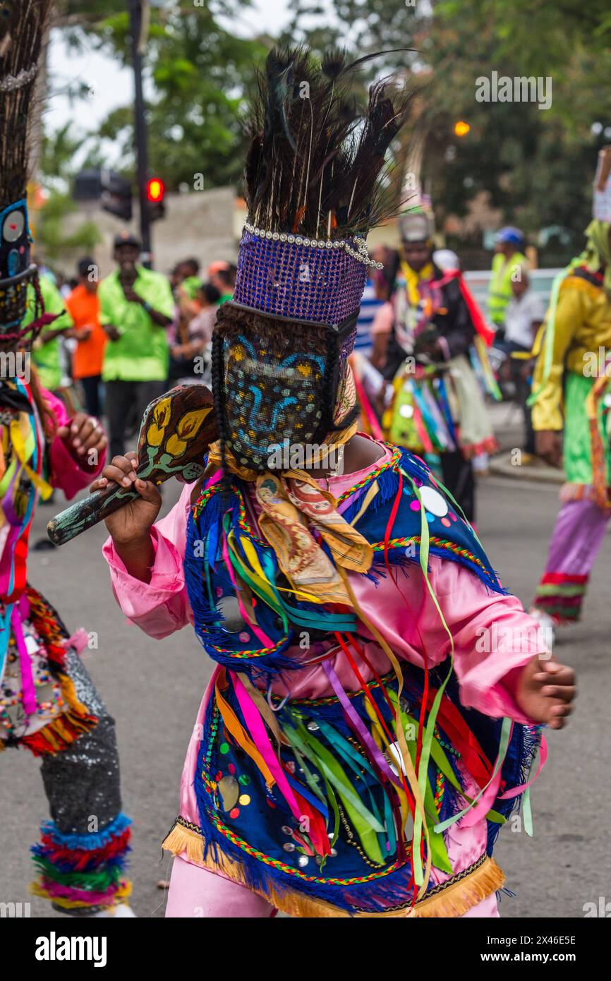 Los Guloyas of San Pedro de Macoris in the La Vega Carnival parade in ...