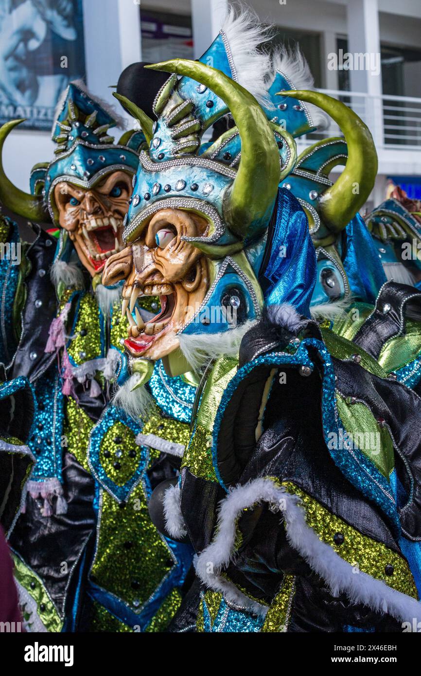 Diablo Cojuelo or Limping Devil costume in the Carnival parade at La ...