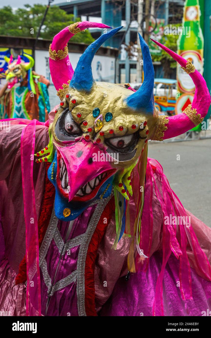 Horned Devil Bird costume in the Carnival parade at La Vega, Dominican ...