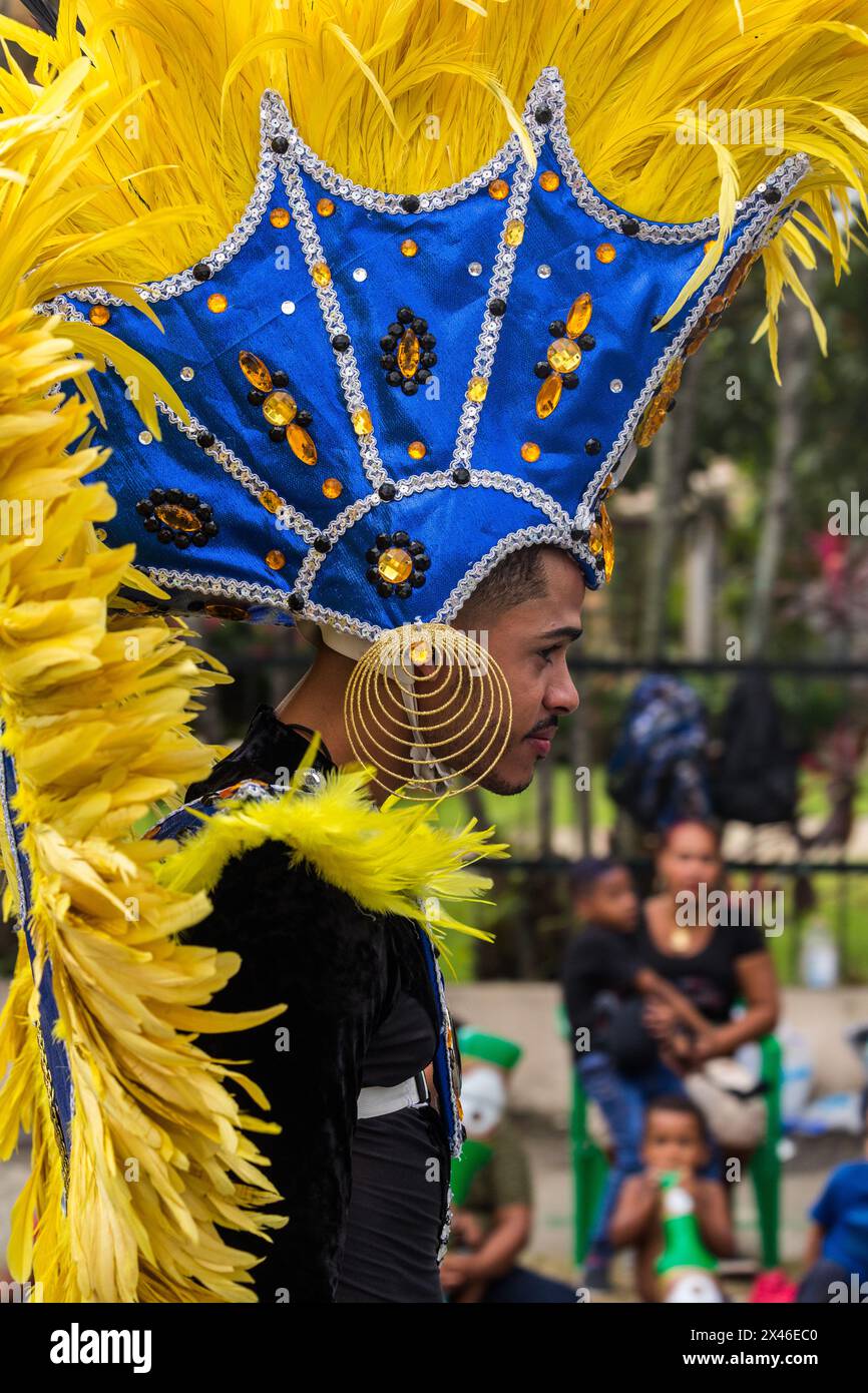 Costumed character in the La Vega Carnival parade in the Dominican ...