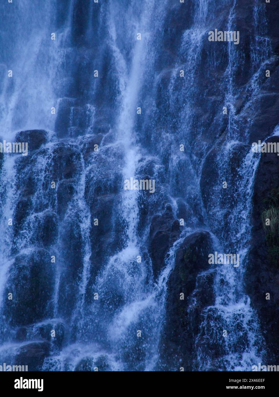 The Yefe Waterfall cascades into Todos los Santos Lake in Vicente Perez ...