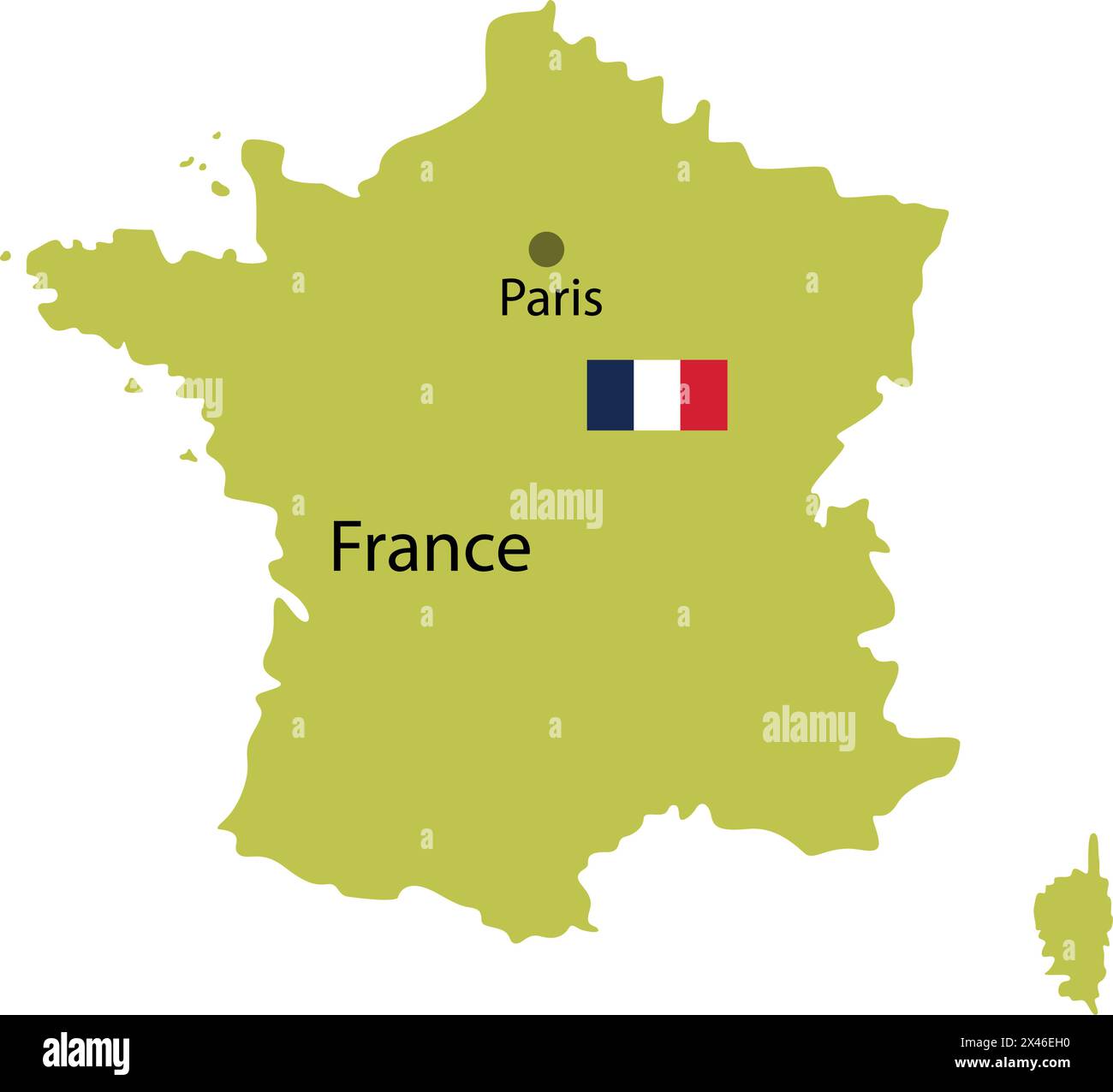 Vector illustration of the map of France Stock Vector Image & Art - Alamy
