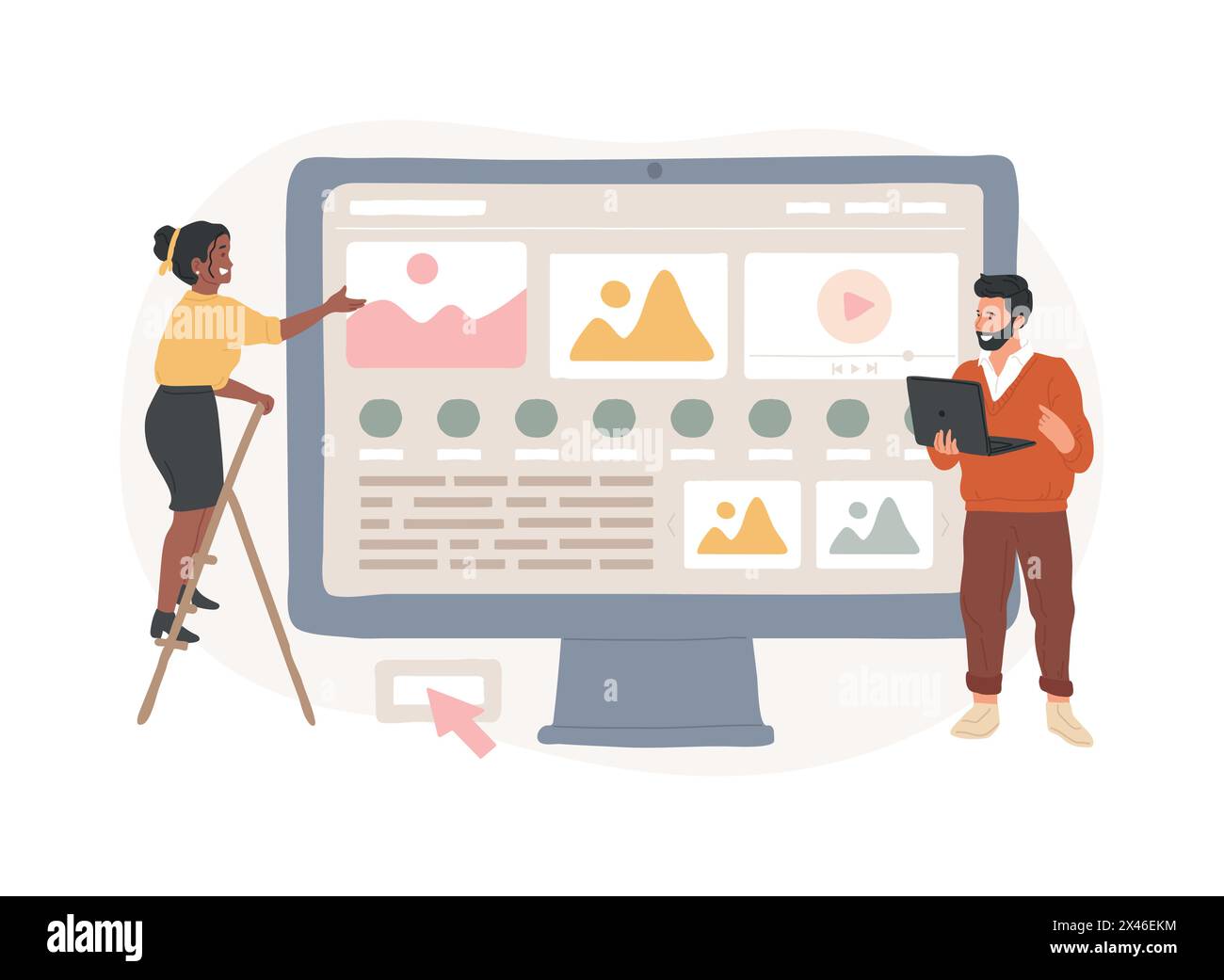 Interface design isolated concept vector illustration Stock Vector ...