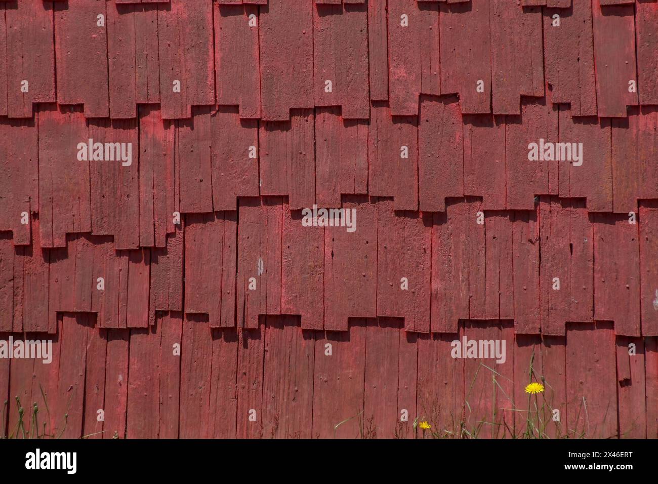 Architectural detail of typical wooden shingle cladding on houses in ...