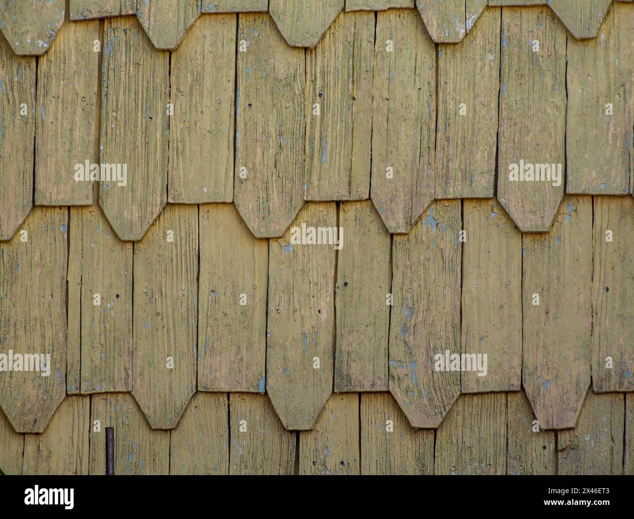 Architectural detail of typical wooden shingle cladding on houses in ...