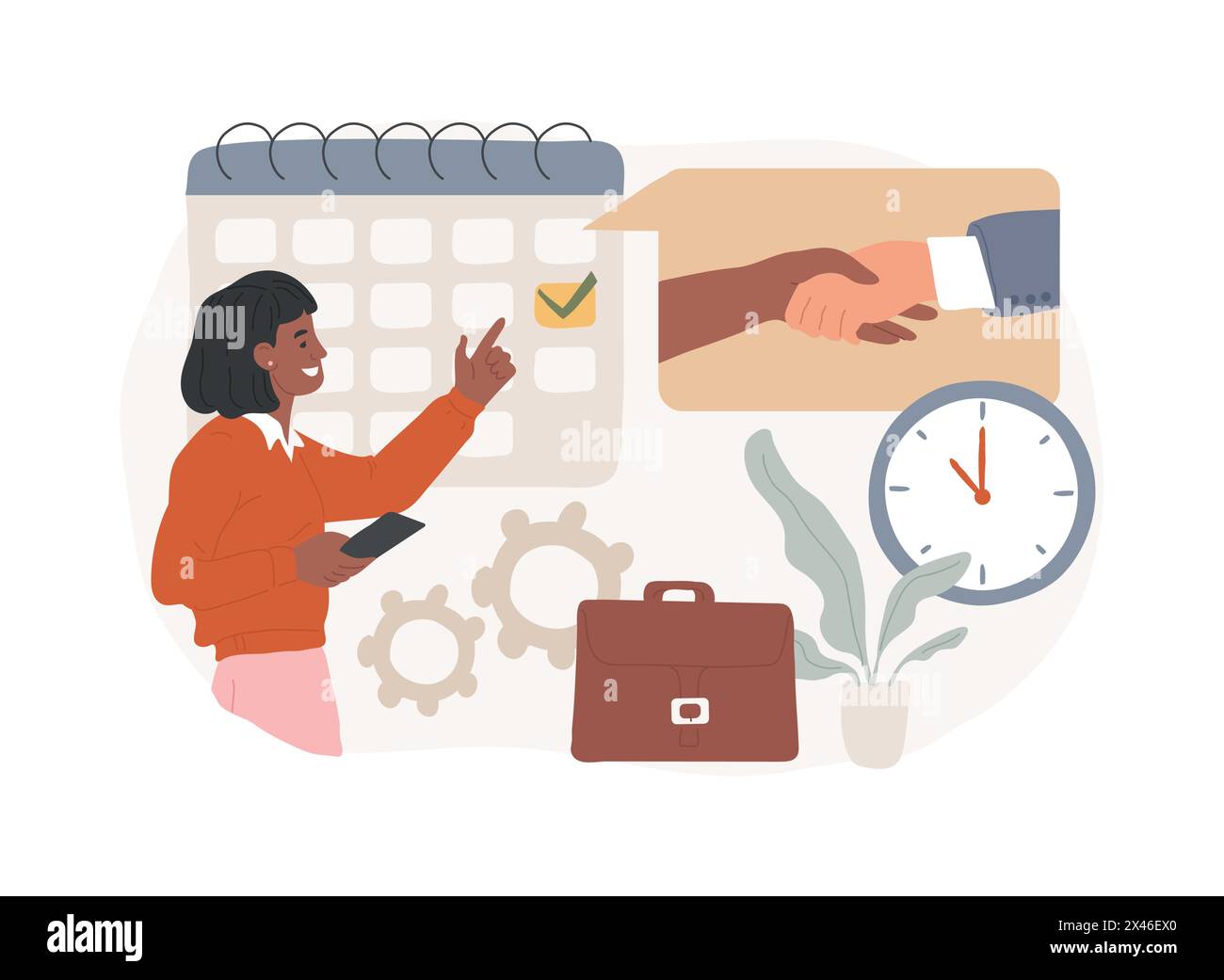 Arrange appointment isolated concept vector illustration Stock Vector ...