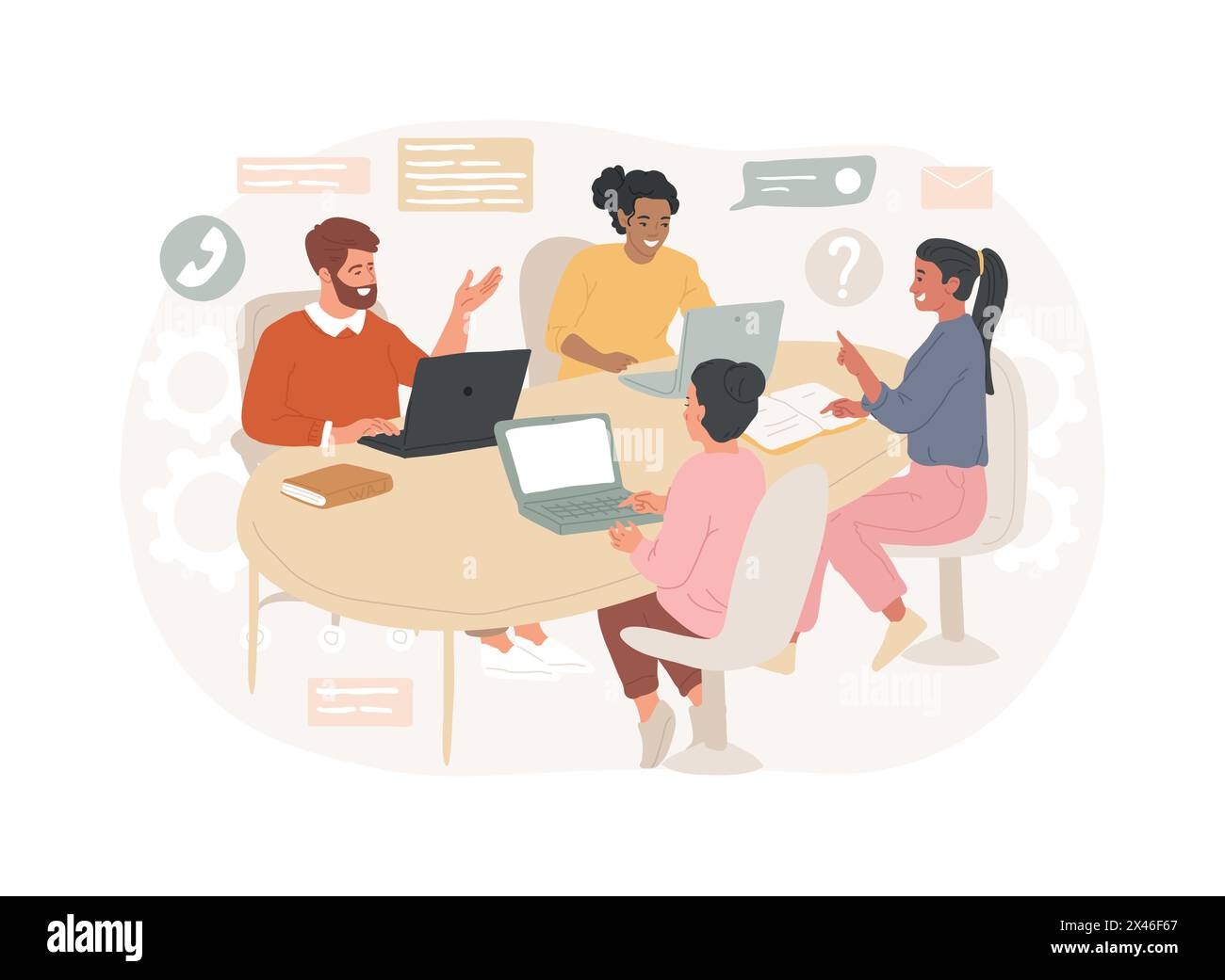 Meeting isolated concept vector illustration Stock Vector Image & Art ...