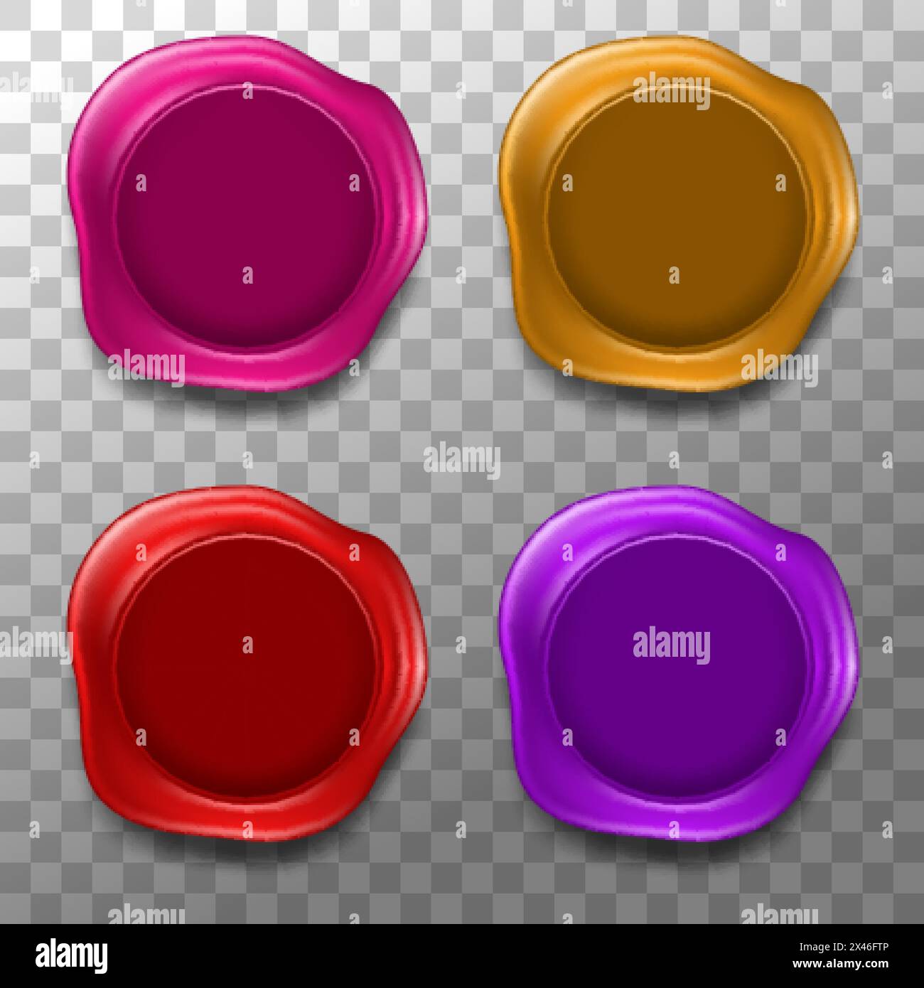 Wax seal stamps Stock Vector Images - Alamy