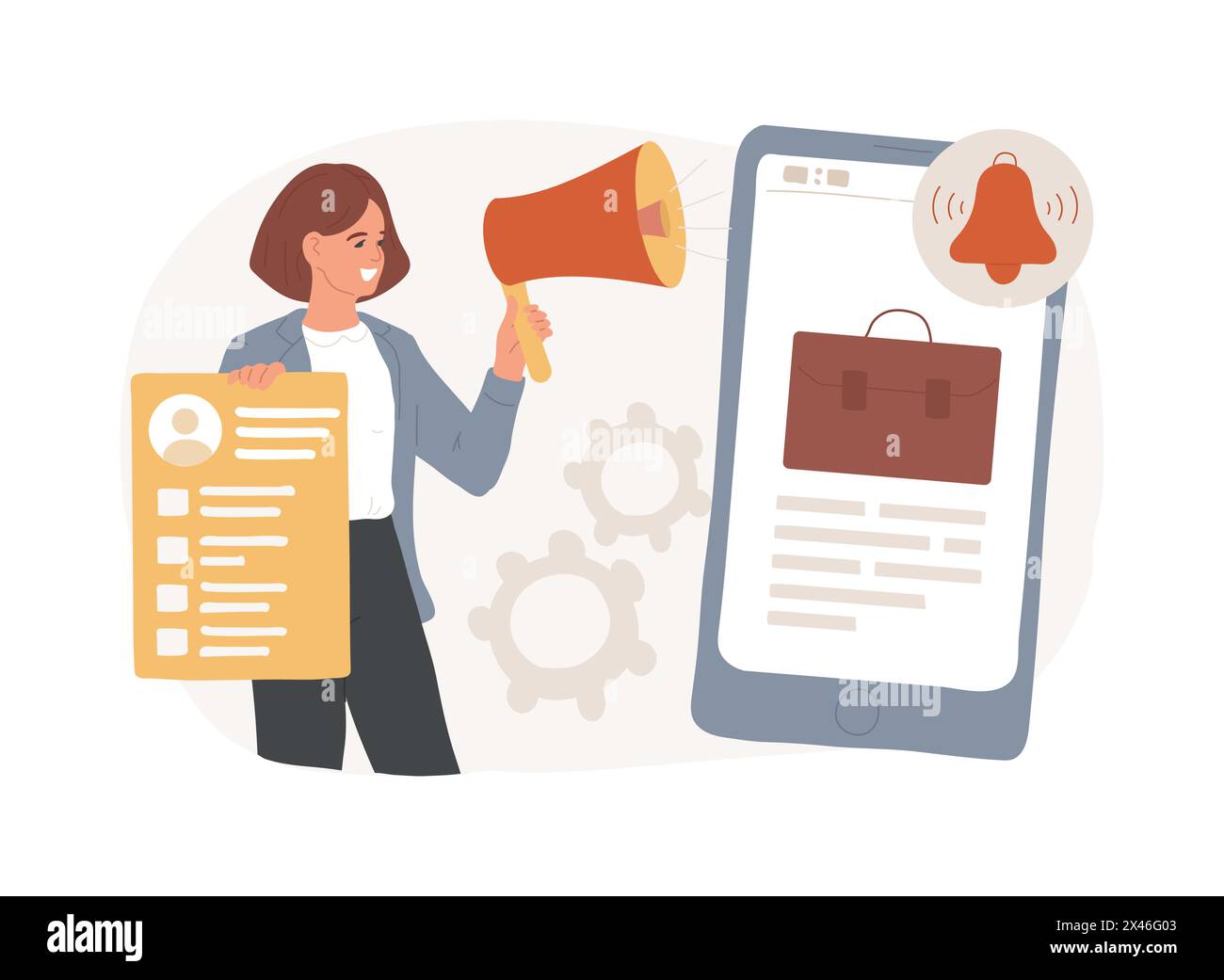 Job alert isolated concept vector illustration Stock Vector Image & Art ...
