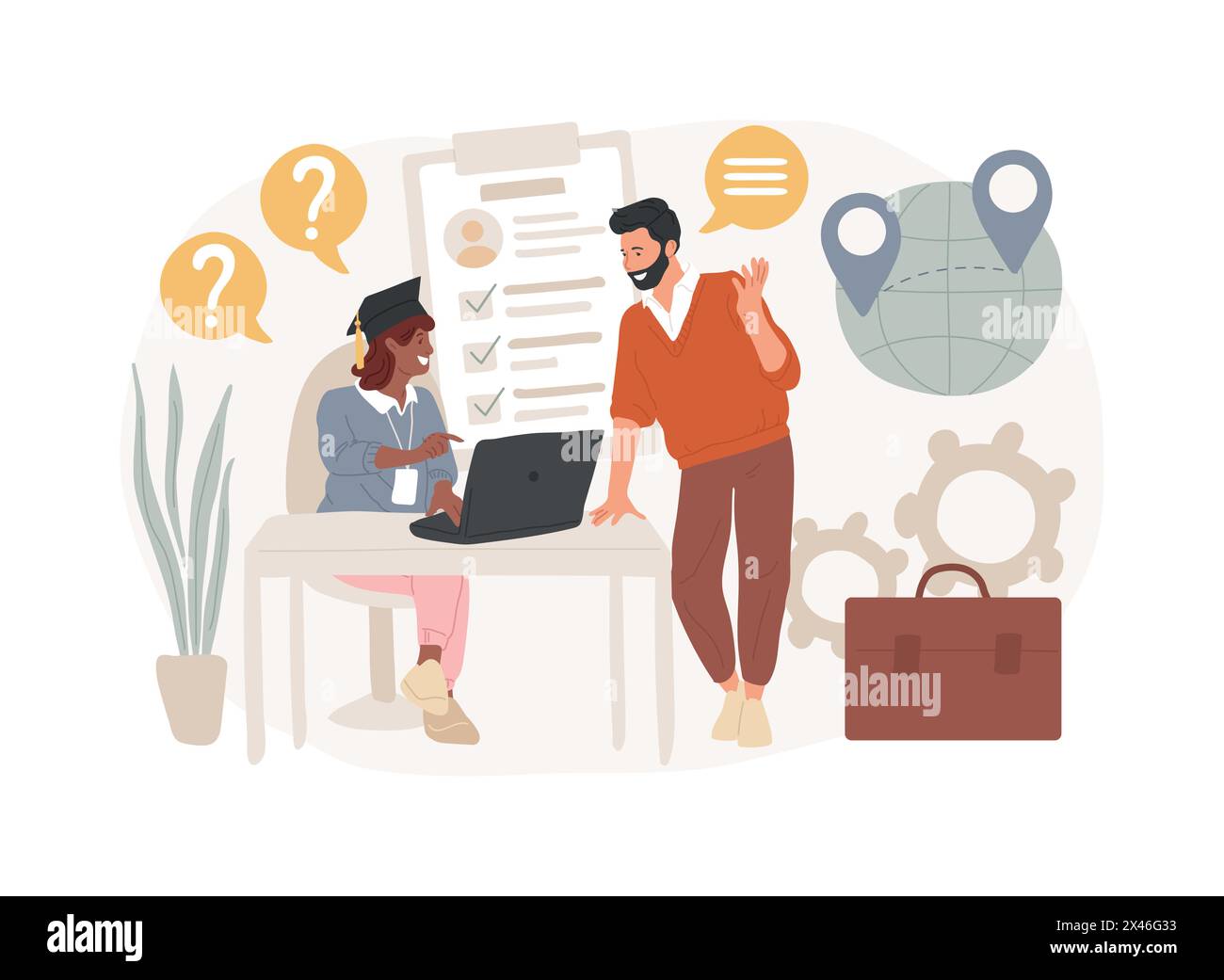 Internship isolated concept vector illustration Stock Vector Image ...