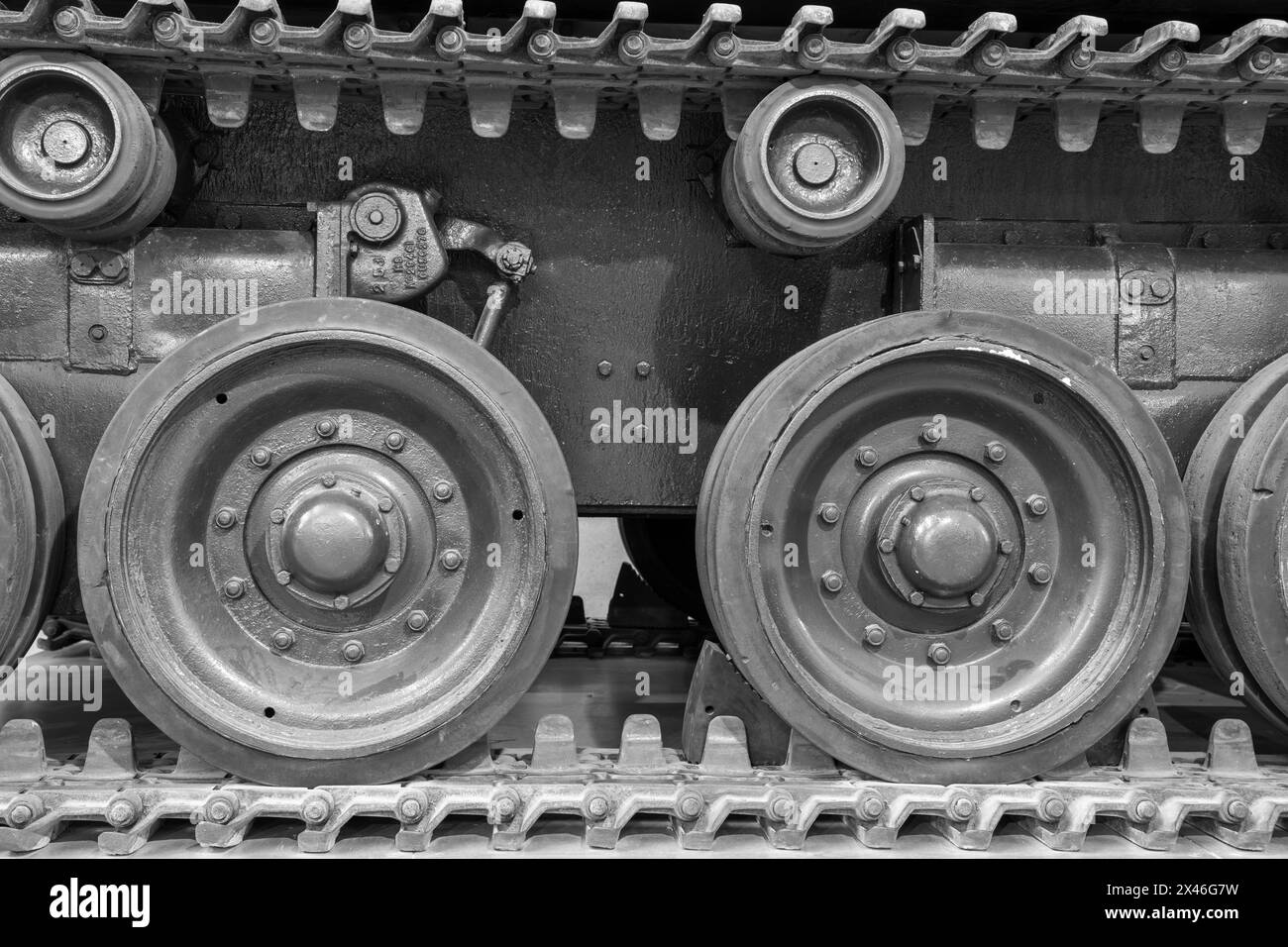 Army tank wheels Black and White Stock Photos & Images - Alamy