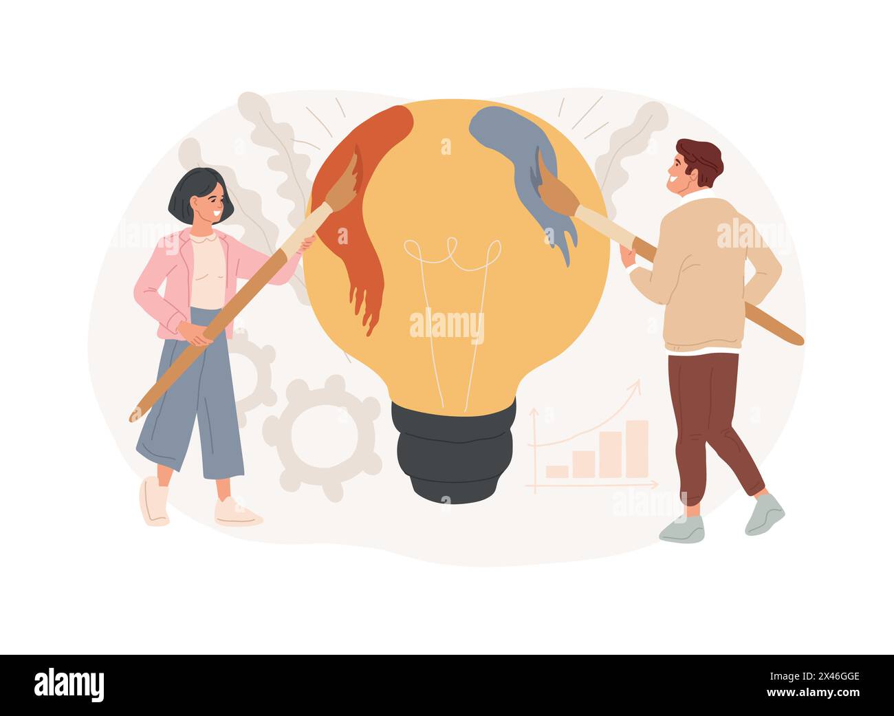 Creative idea isolated concept vector illustration Stock Vector Image ...