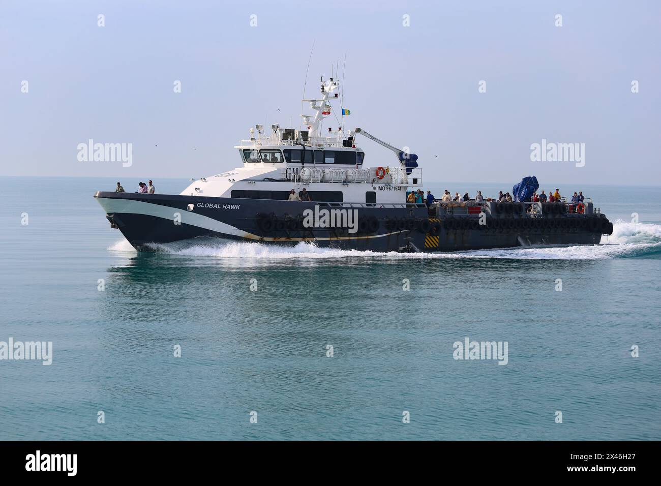 Bushehr, Iran. 29th Apr, 2024. A ship is sailing in the Persian Gulf in ...