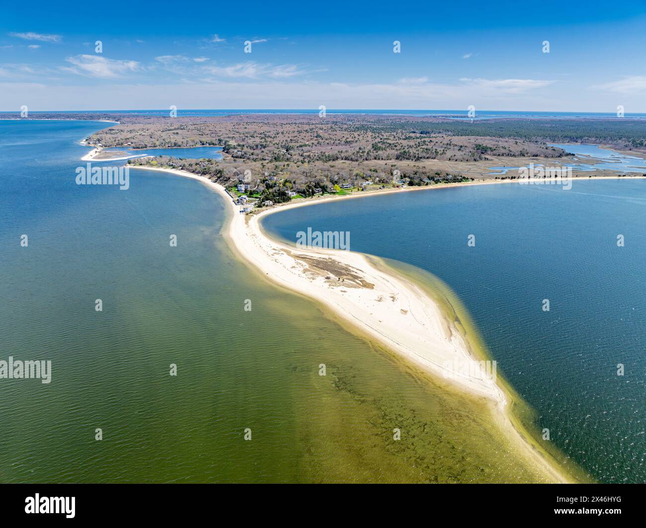 aerial view of red cedar point in hamptons bays Stock Photo - Alamy