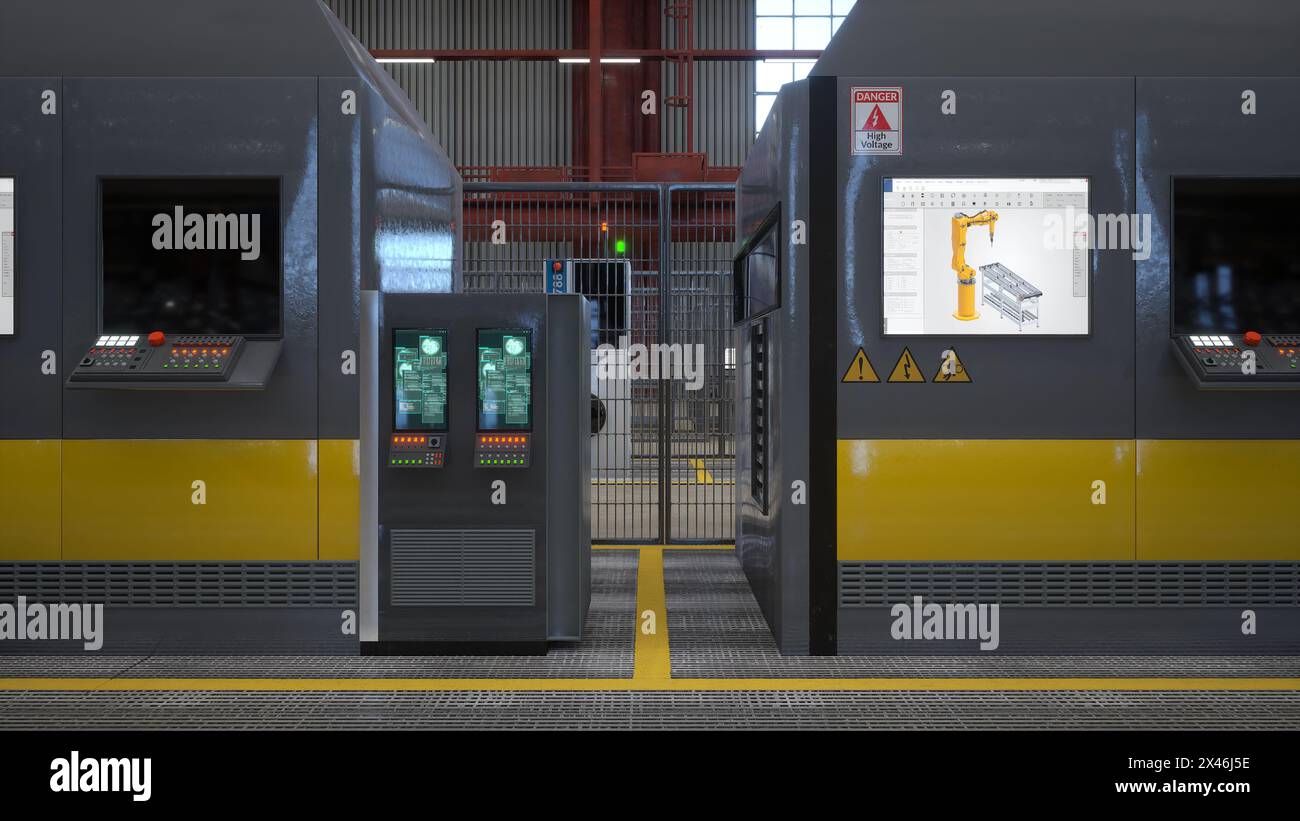 Innovative machinery with advanced control panels and touchscreens in ...