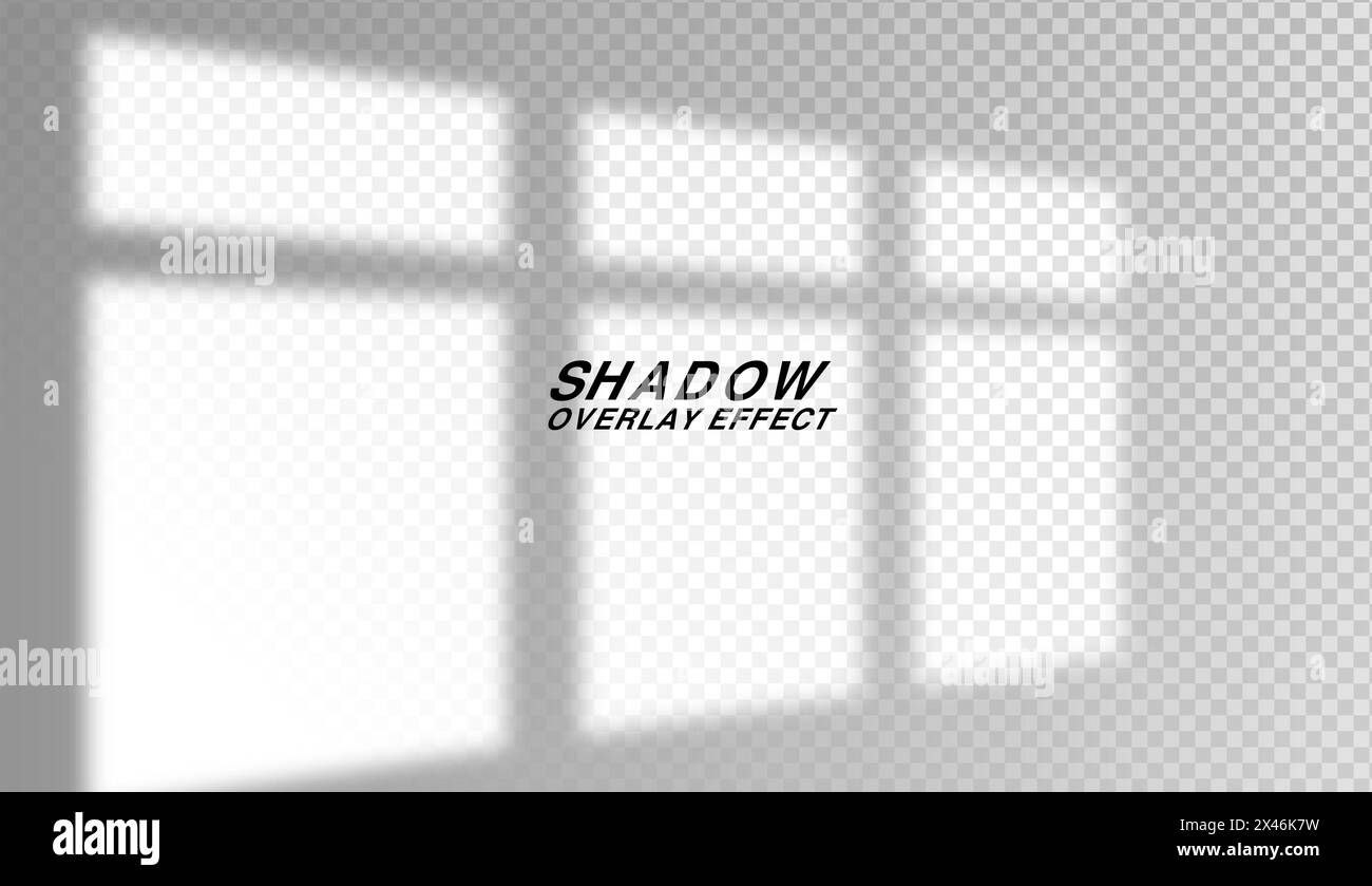 Shadow overlay effect. Natural shadows from window isolated on ...