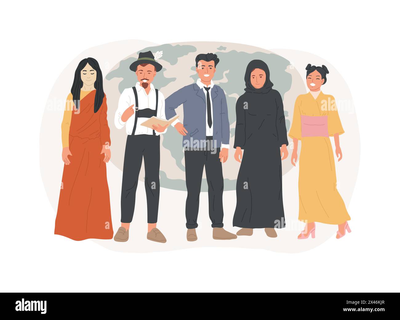 Nationality isolated concept vector illustration Stock Vector Image ...