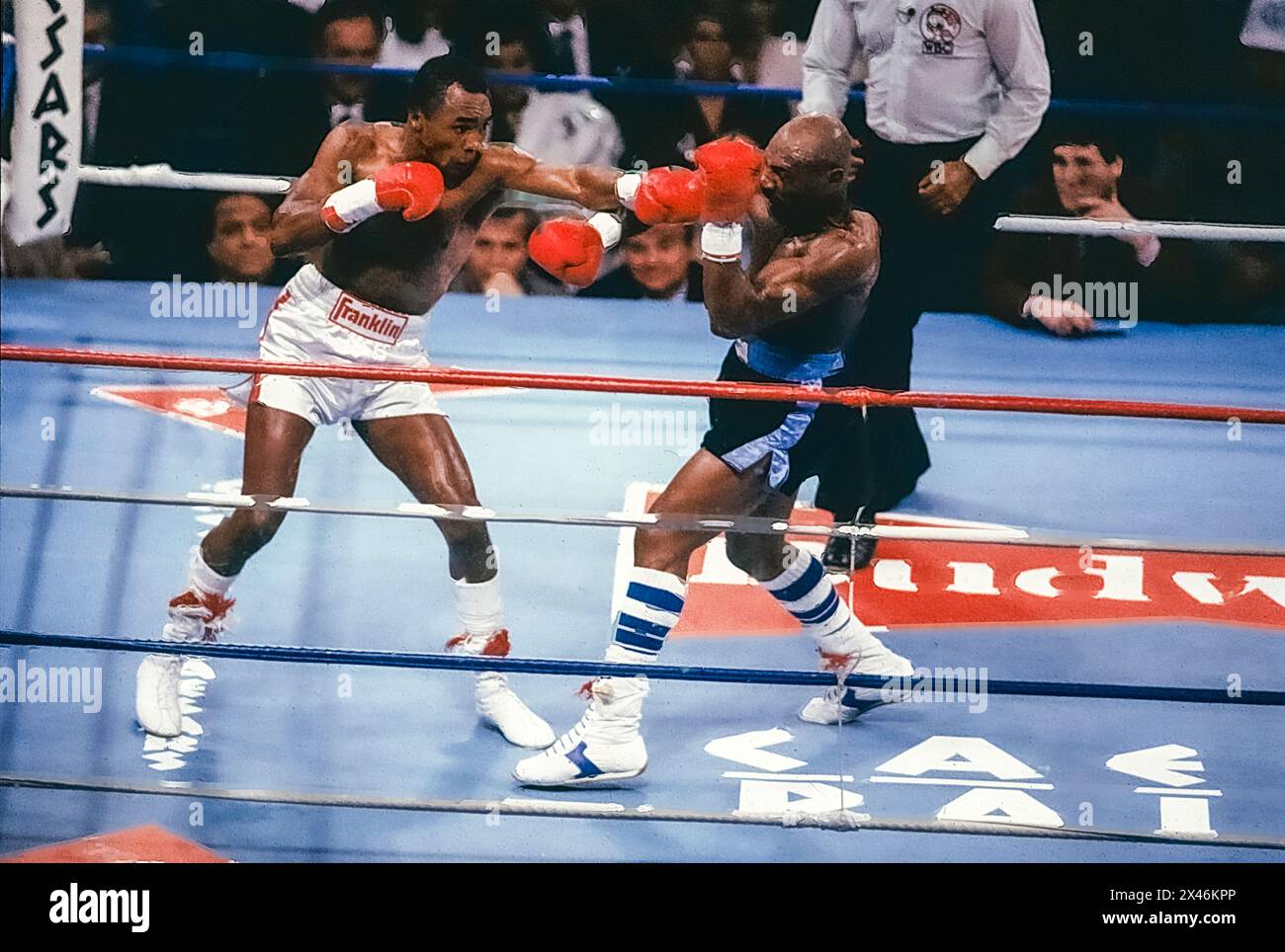 Boxing Suger Ray Leonard vs Marvin Hagler 1987 WBC and The Ring ...