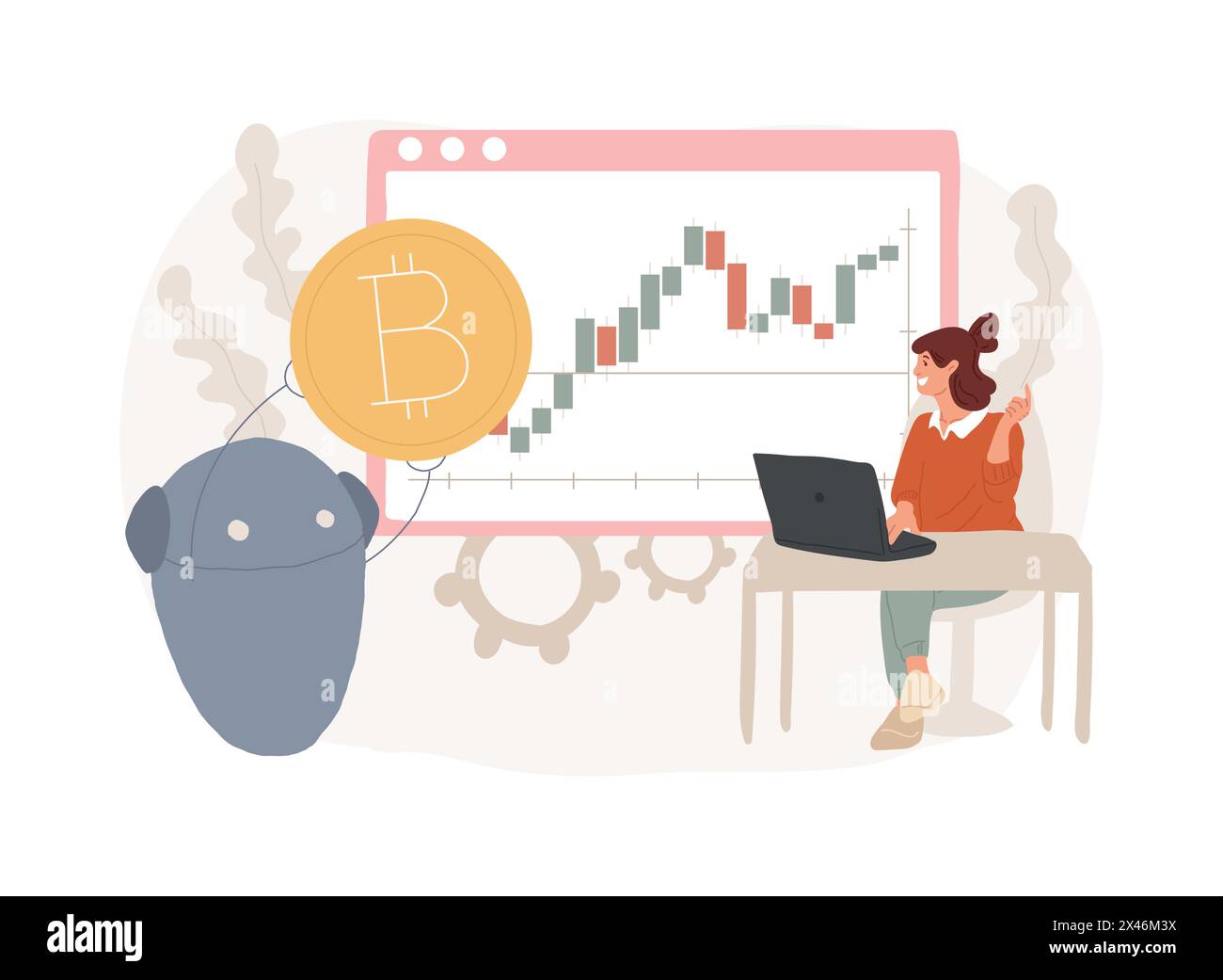 Crypto trading bot isolated concept vector illustration Stock Vector Image & Art - Alamy