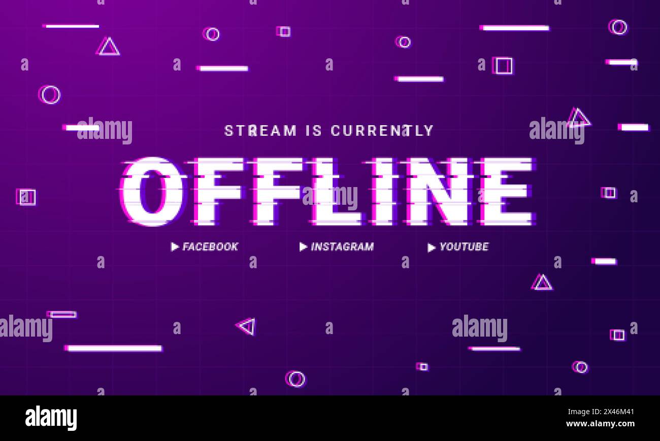 modern twitch offline background design template Stock Vector Image ...