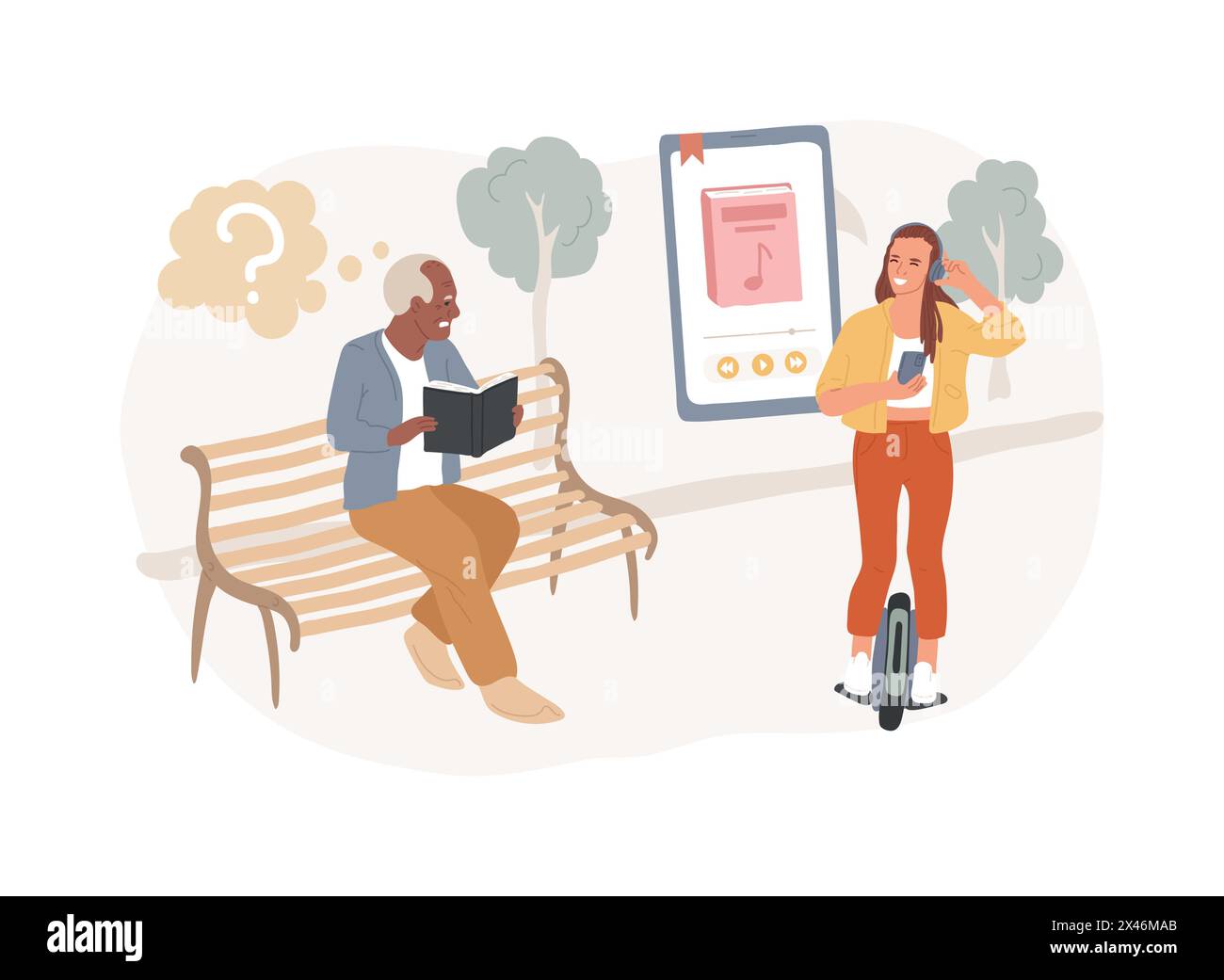 Generation gap isolated concept vector illustration Stock Vector Image ...