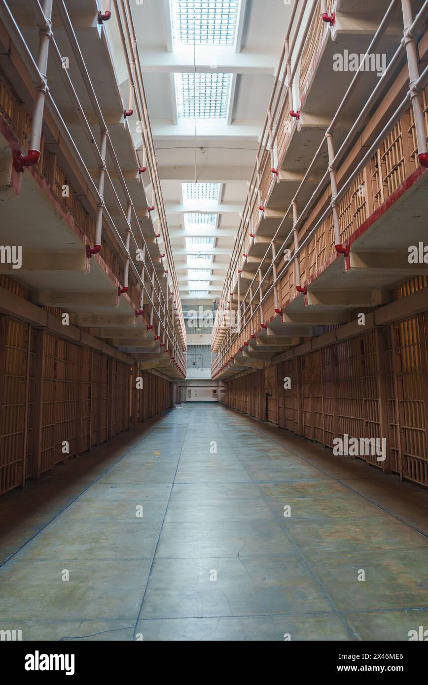 Alcatraz Prison Cell Block Corridor, San Francisco, USA Stock Photo - Alamy