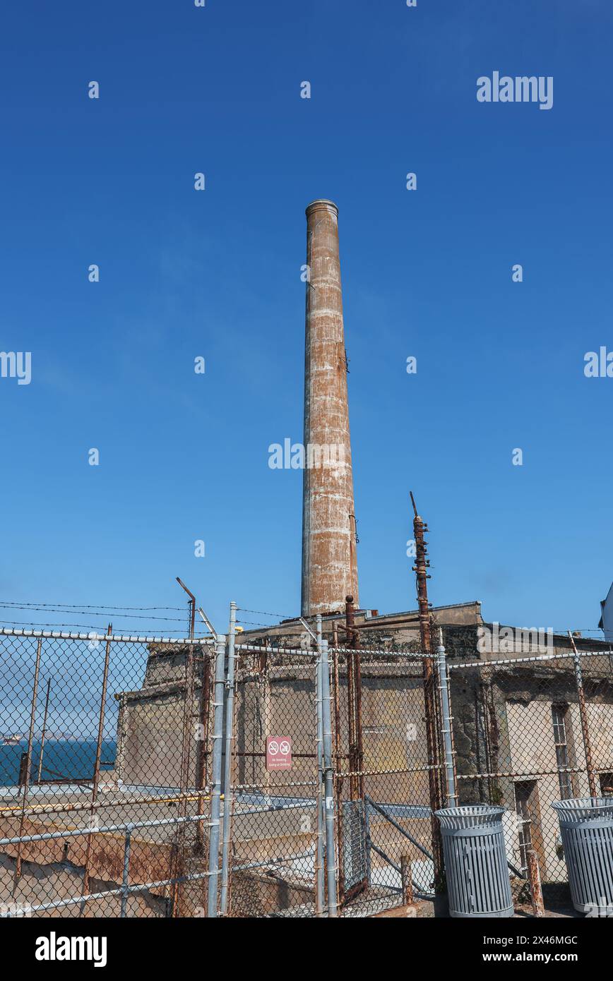 Tall Brick Chimney at Alcatraz Prison, San Francisco Stock Photo - Alamy
