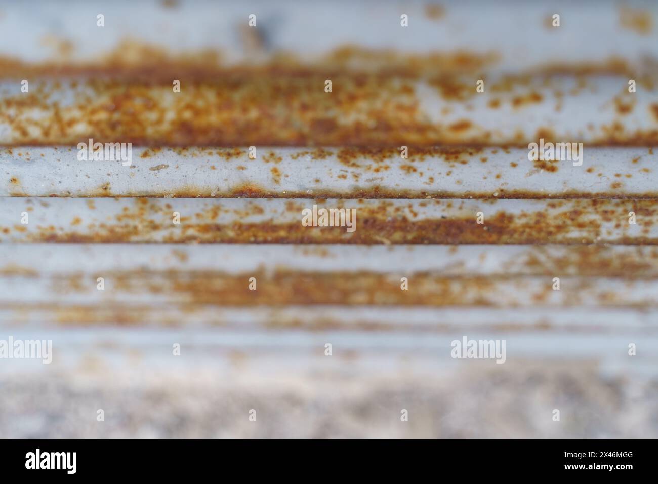 A detailed view of a rusted metal surface, showcasing the texture ...