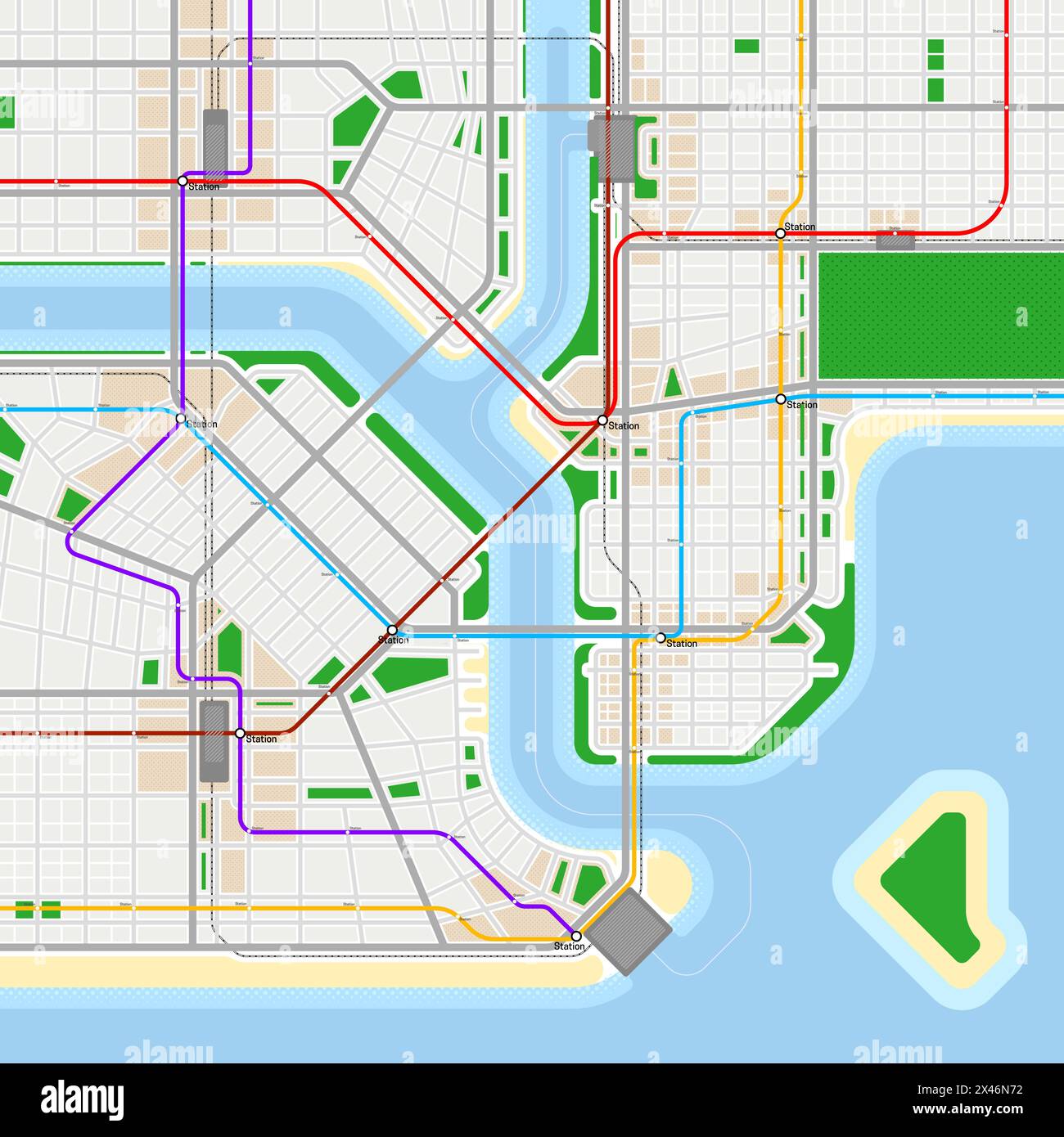 Subway train map Stock Vector Images - Alamy