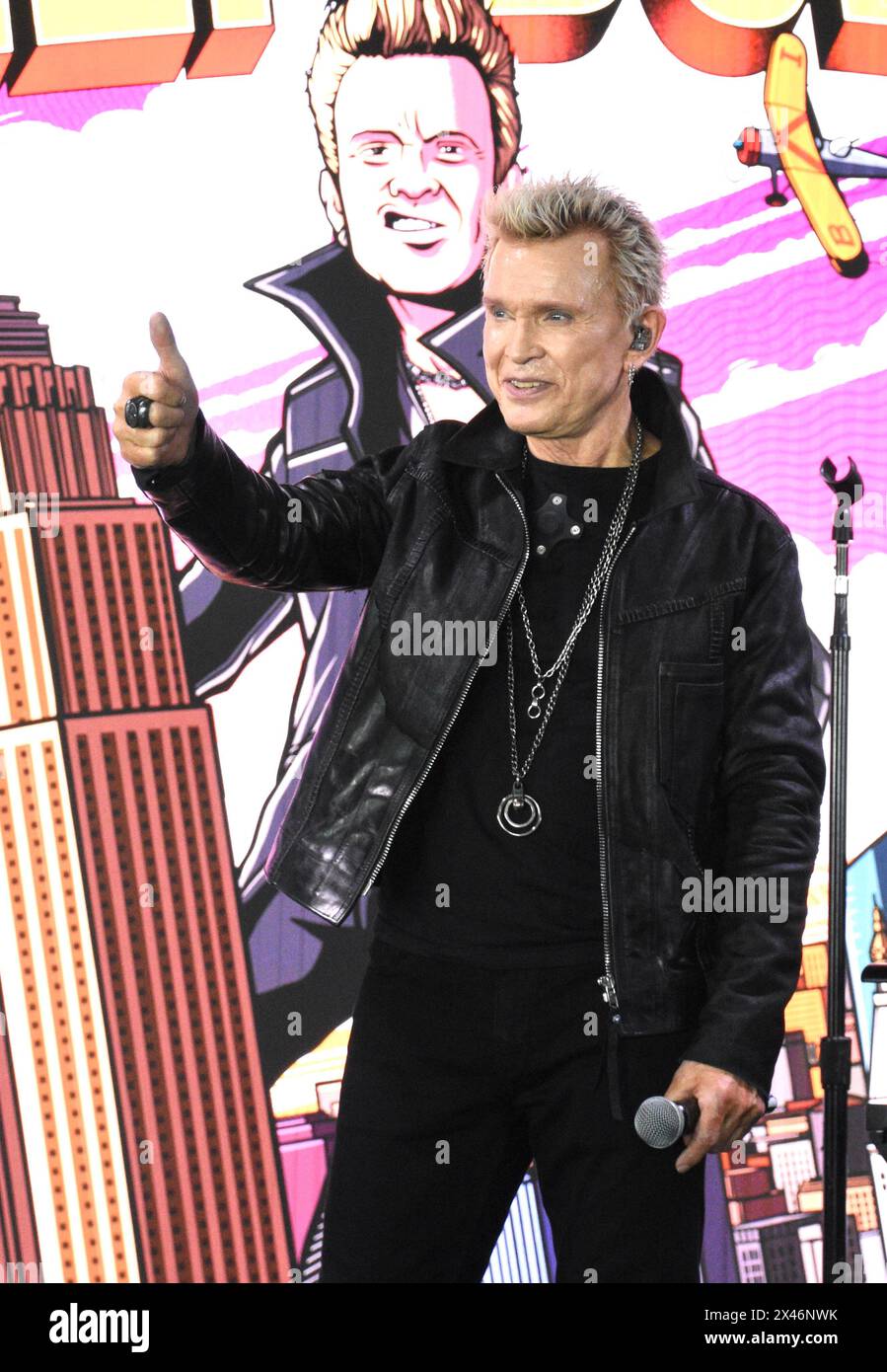 New York, NY, USA. 30th Apr, 2024. Billy Idol pictured performing as ...