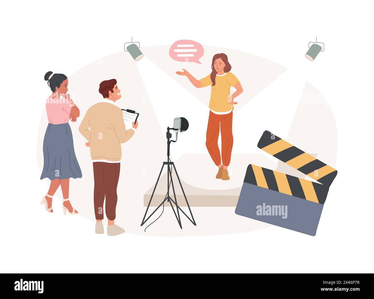 Role audition isolated concept vector illustration Stock Vector Image ...
