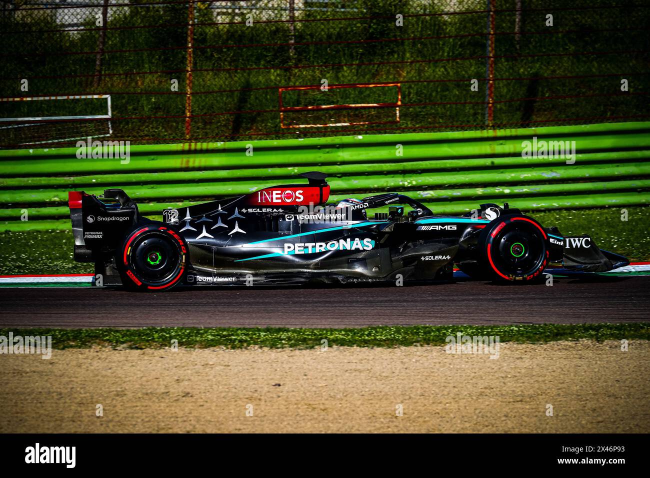 Imola, Italy. 30th Apr, 2024. Kimi Antonelli (ITA) Mercedes AMG reserve ...