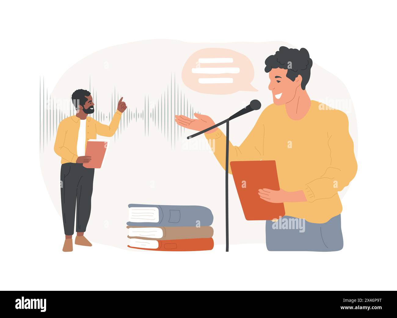 Voice and speech training isolated concept vector illustration Stock ...