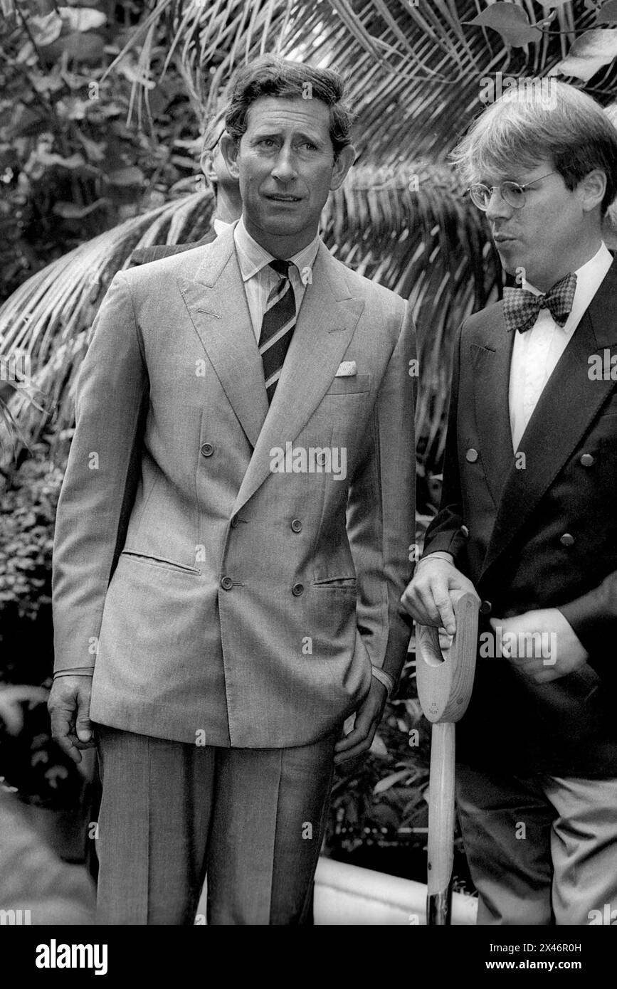 Prince Charles visiting the Botanical Garden at Kew Gardens, Surrey on ...