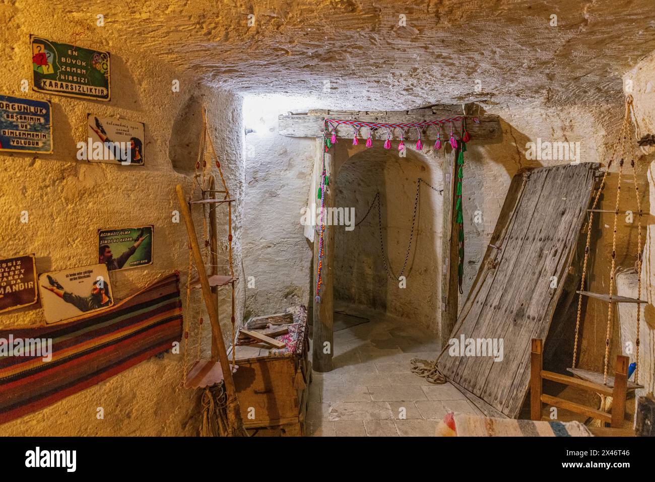 Mardin, Midyat, Turkey - 9 Ocak 2024; Matiate Underground City Estel ...