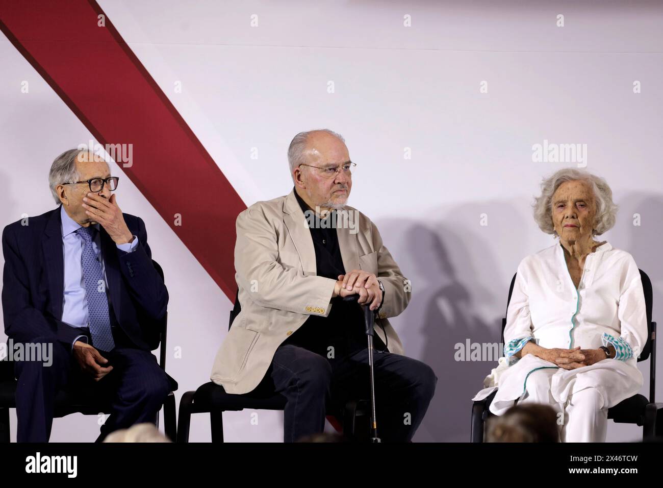 Mexico City, Mexico. 30th Apr, 2024. David Kershenobich, writer Lorenzo ...
