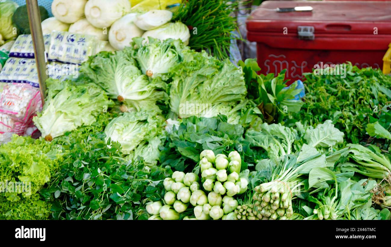 fresh vegetables from a market in siem reap in cambodia Stock Photo - Alamy