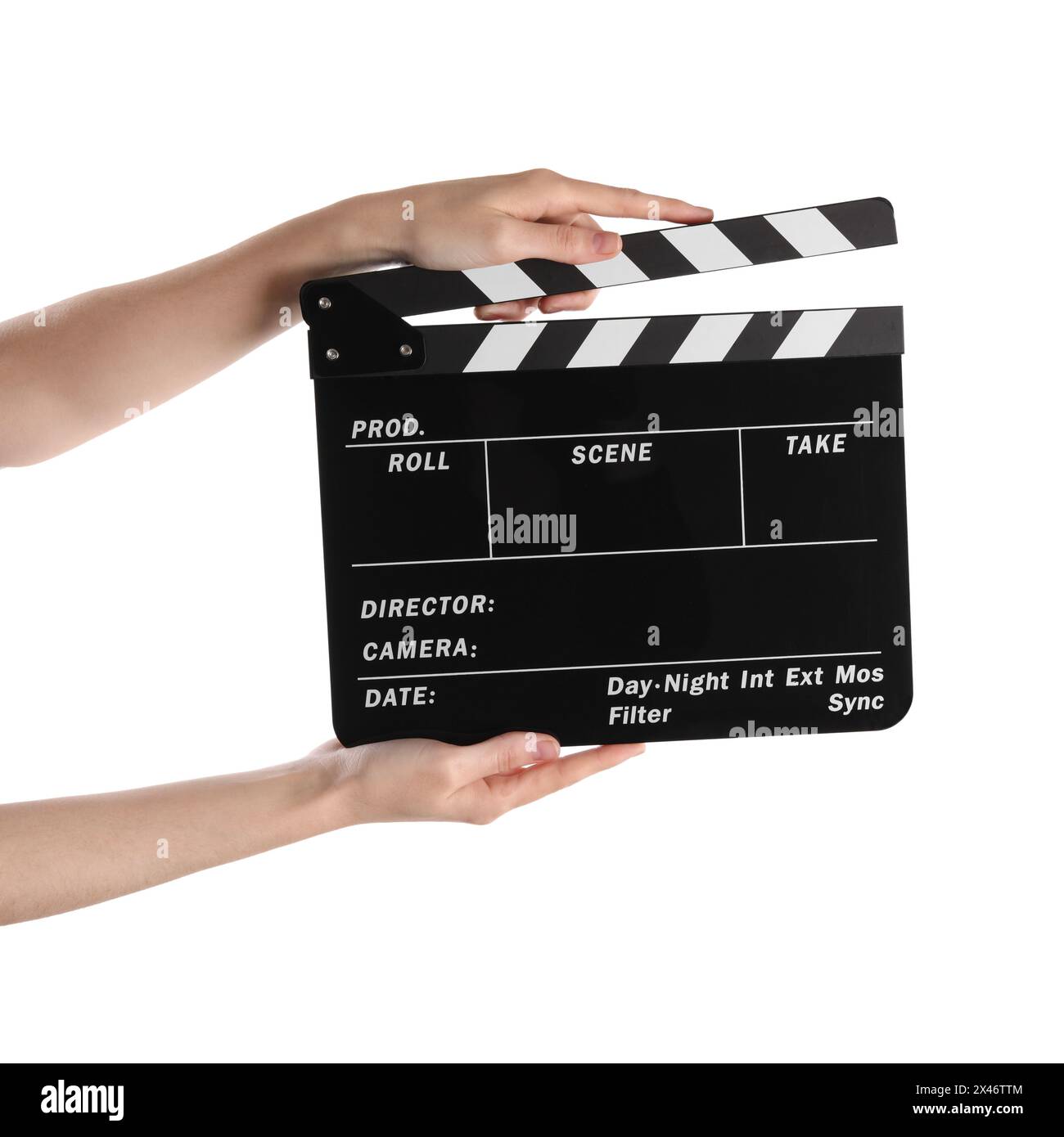 Woman holding clip board Cut Out Stock Images & Pictures - Alamy