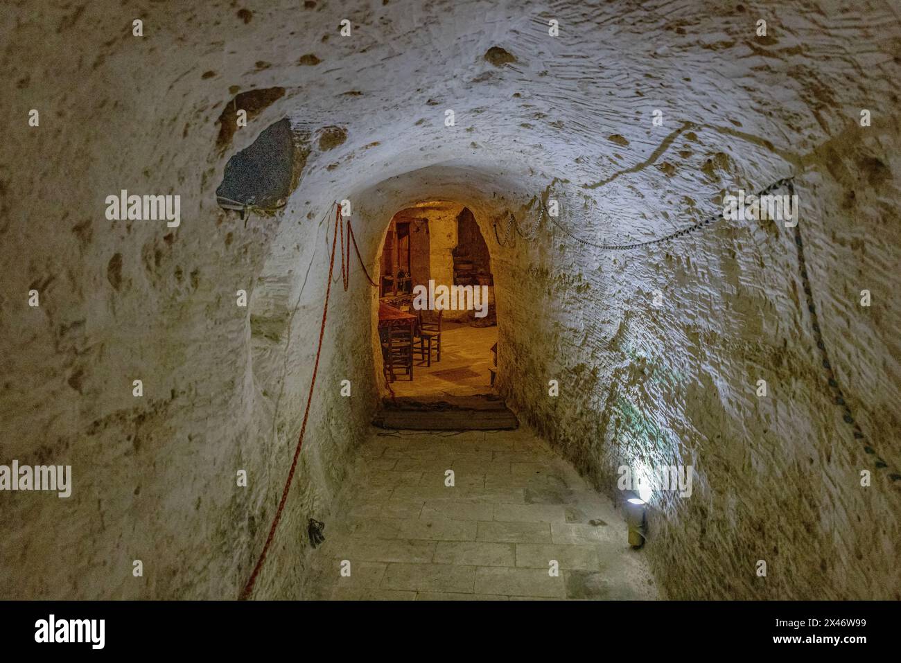 Mardin, Midyat, Turkey - 9 Ocak 2024; Matiate Underground City Estel ...