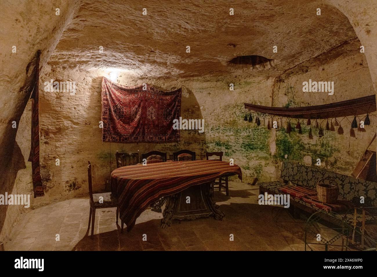Mardin, Midyat, Turkey - 9 Ocak 2024; Matiate Underground City Estel ...