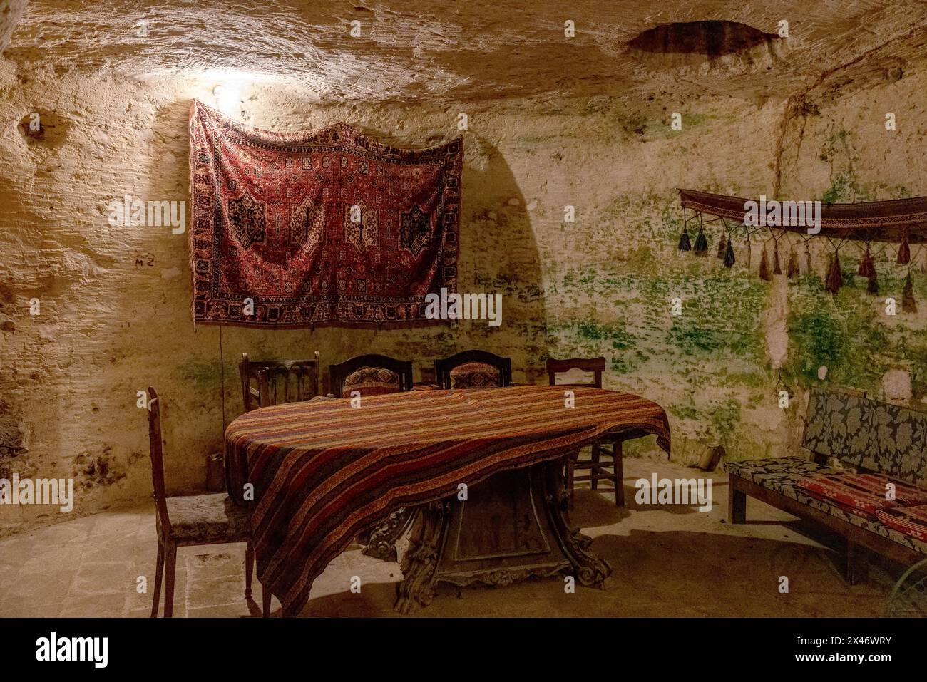 Mardin, Midyat, Turkey - 9 Ocak 2024; Matiate Underground City Estel ...