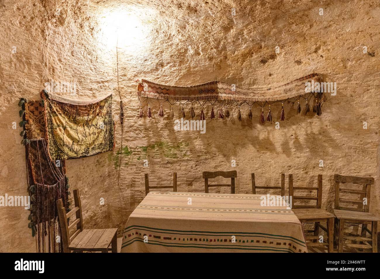 Mardin, Midyat, Turkey - 9 Ocak 2024; Matiate Underground City Estel ...