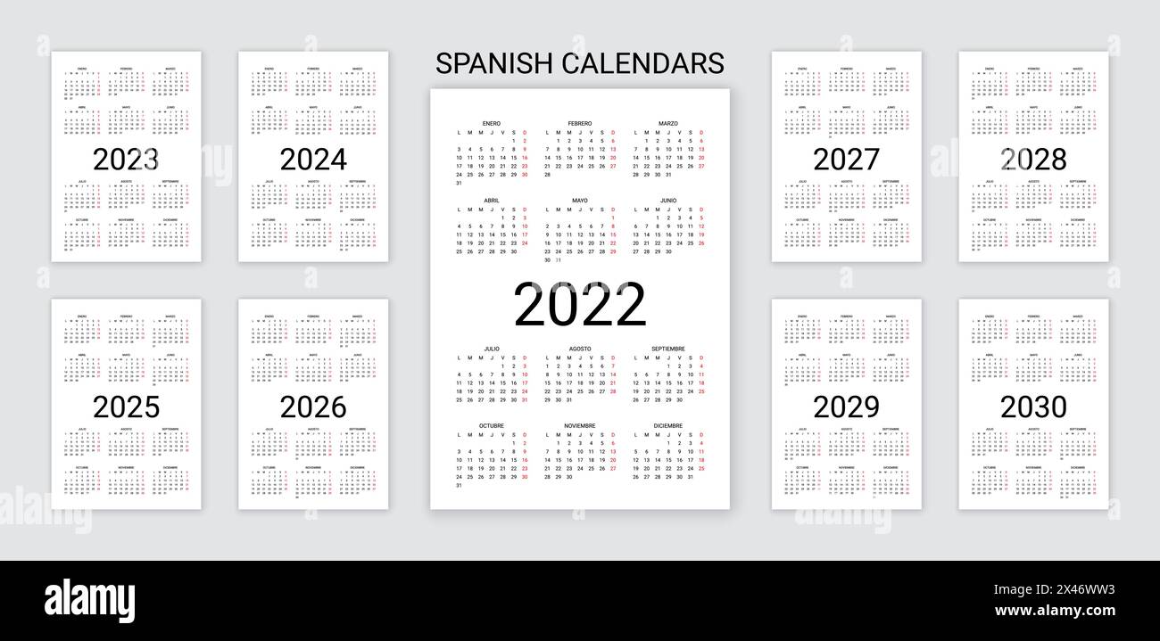 Calendario 2022 2023 2024 español hi-res stock photography and images ...