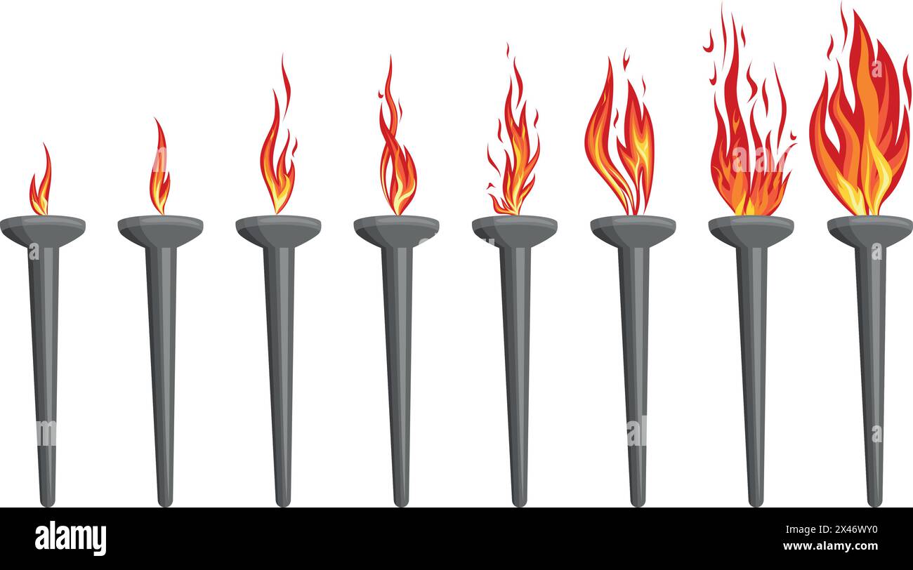illustration of a torch with fire Stock Vector Image & Art - Alamy