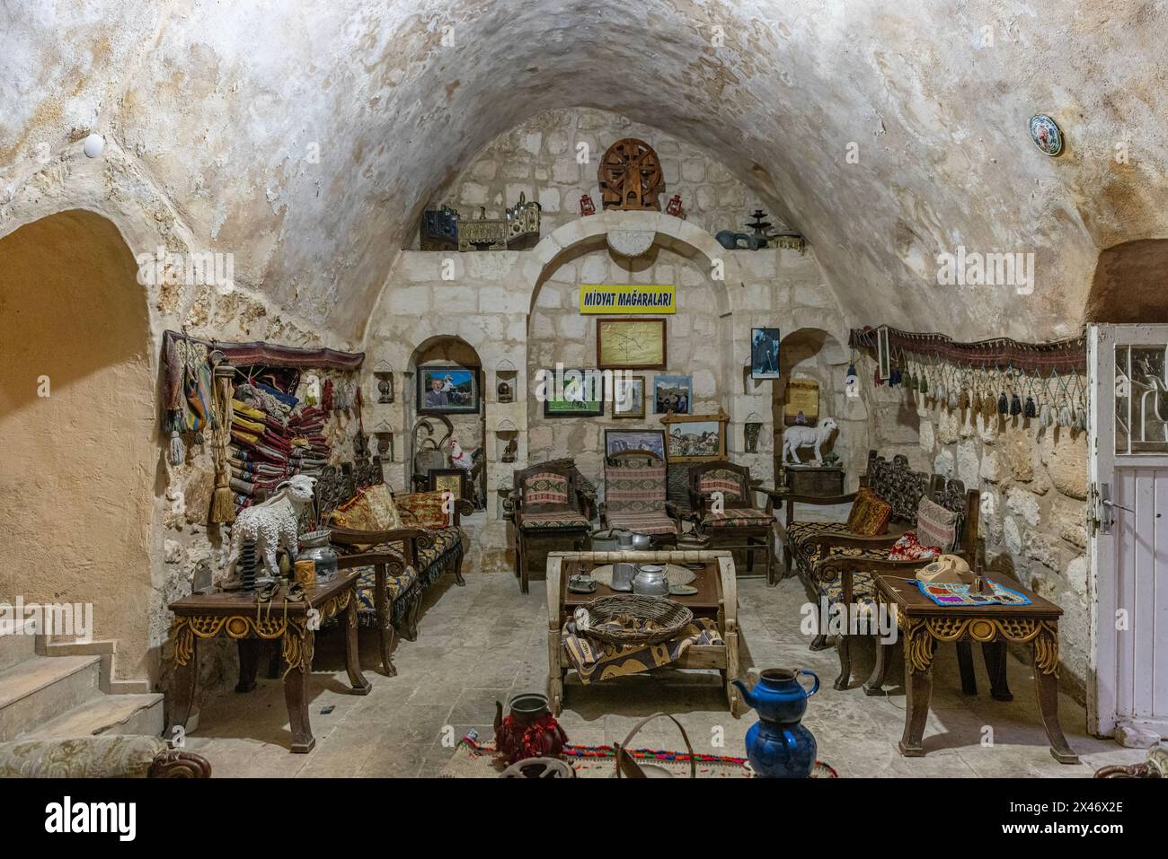 Mardin, Midyat, Turkey - 9 Ocak 2024; Matiate Underground City Estel ...