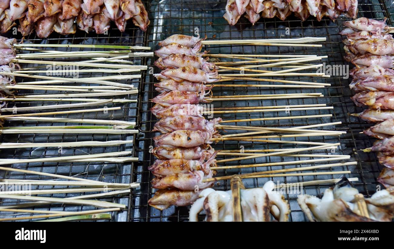 tasty street food on the local market in kampot in cambodia Stock Photo ...