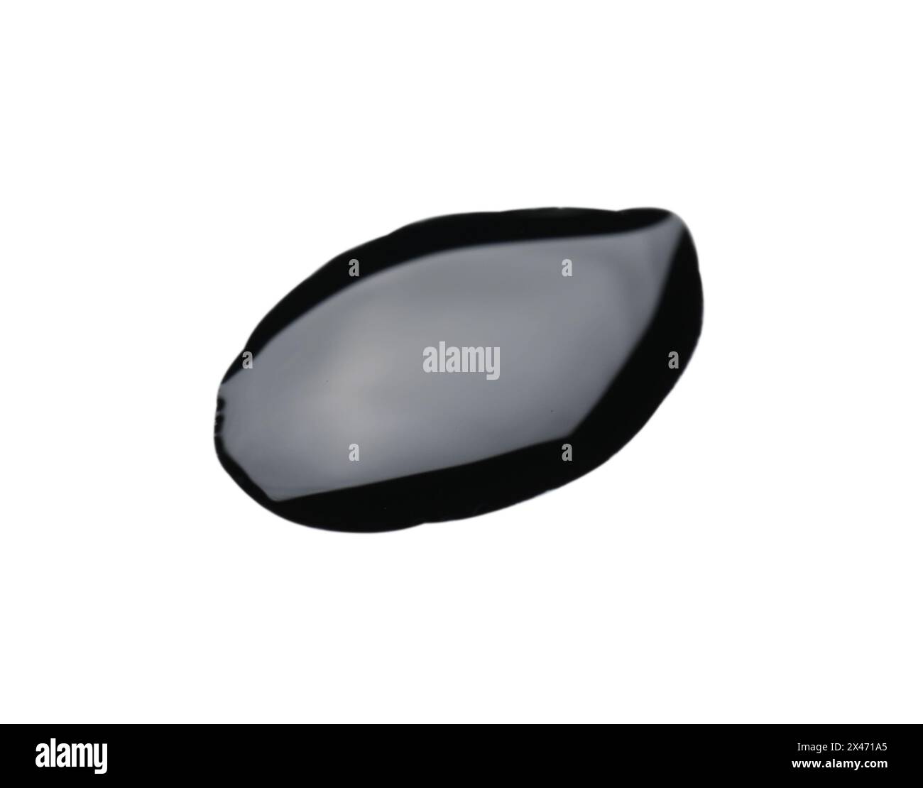 Black glossy oil blob isolated on white Stock Photo - Alamy